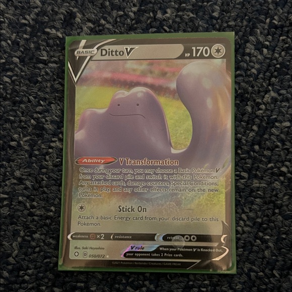 Pokemon | Toys | Pokemon Trading Card Ditto V In Purple And Green ...
